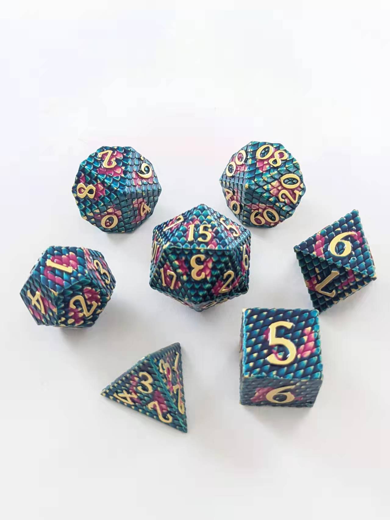 Dice Hoard Dragon Scale 12 RRP$60_Dragon Scale_Metal Dice_Dice Hoard